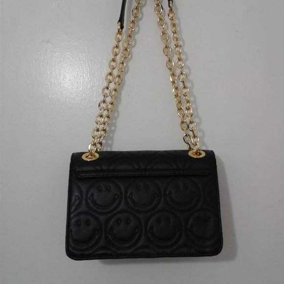 Moschino | Bags | Moschino Smileyembossed Leather Shoulder Bag | Poshmark